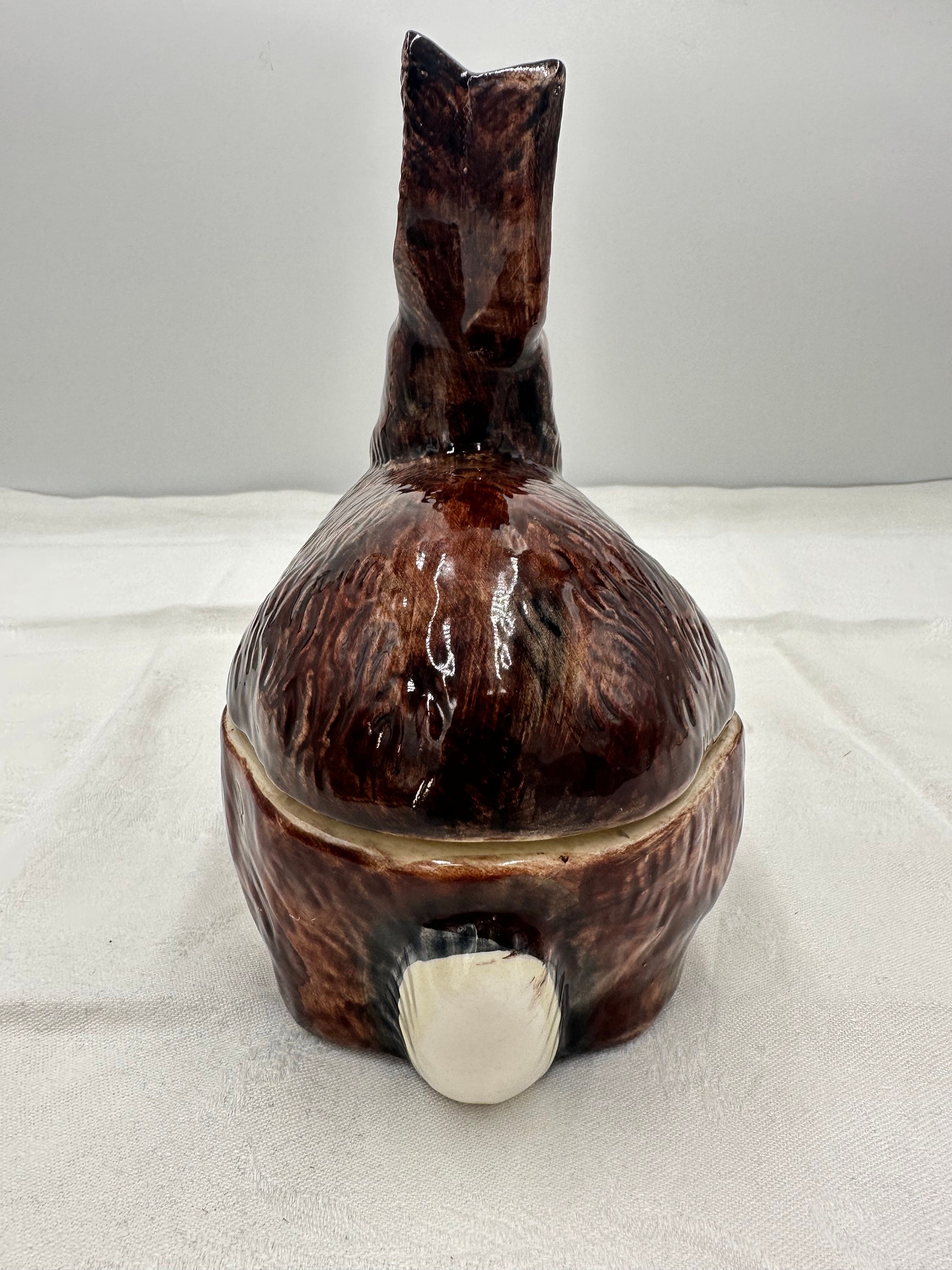 Ceramic Caugant Rabbit Terrine, Vintage Bunny Foie Gras Pate Lidded ...