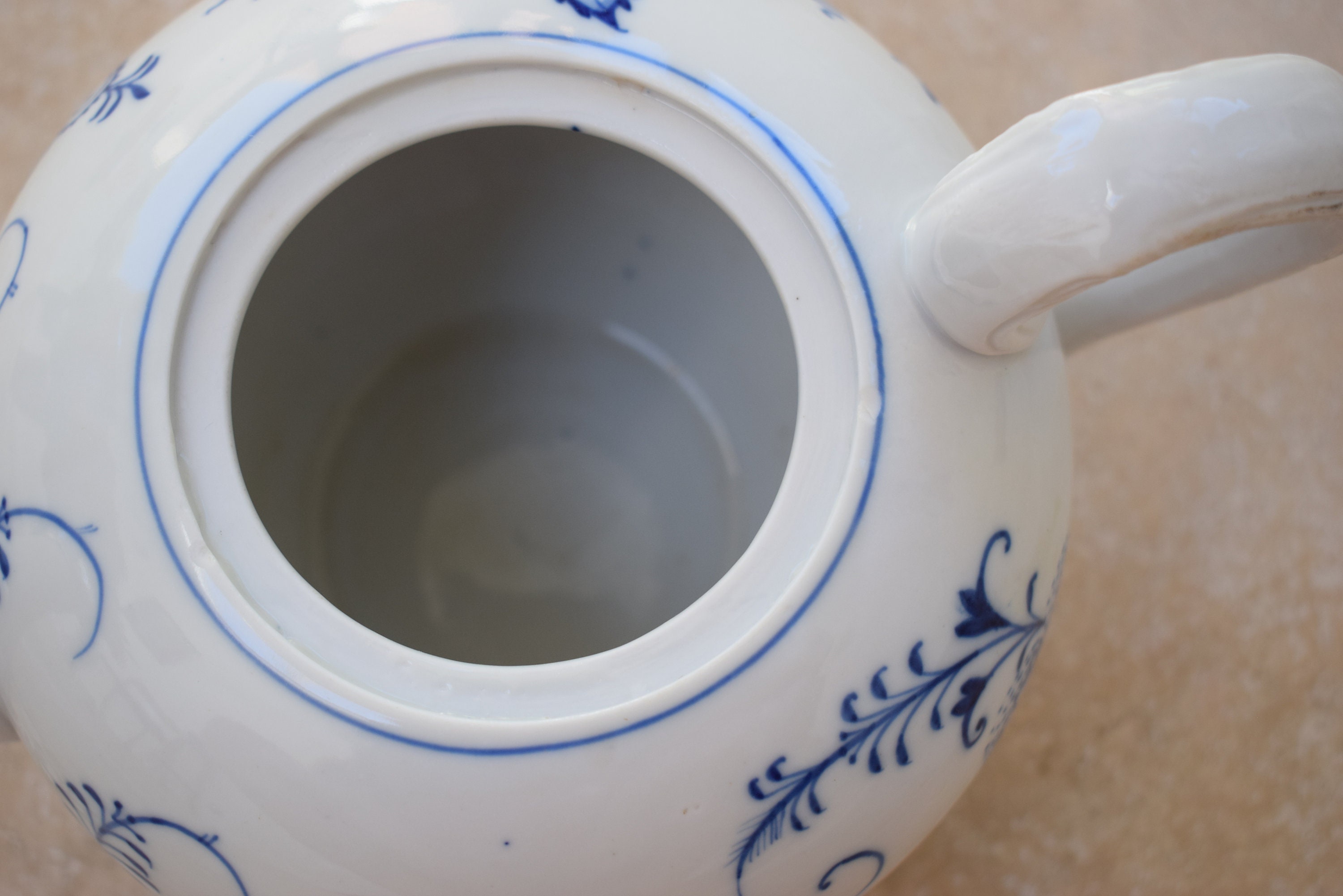 Vintage Meissen Porcelain Blue Onion Teapot Germany Silver Spout - Etsy