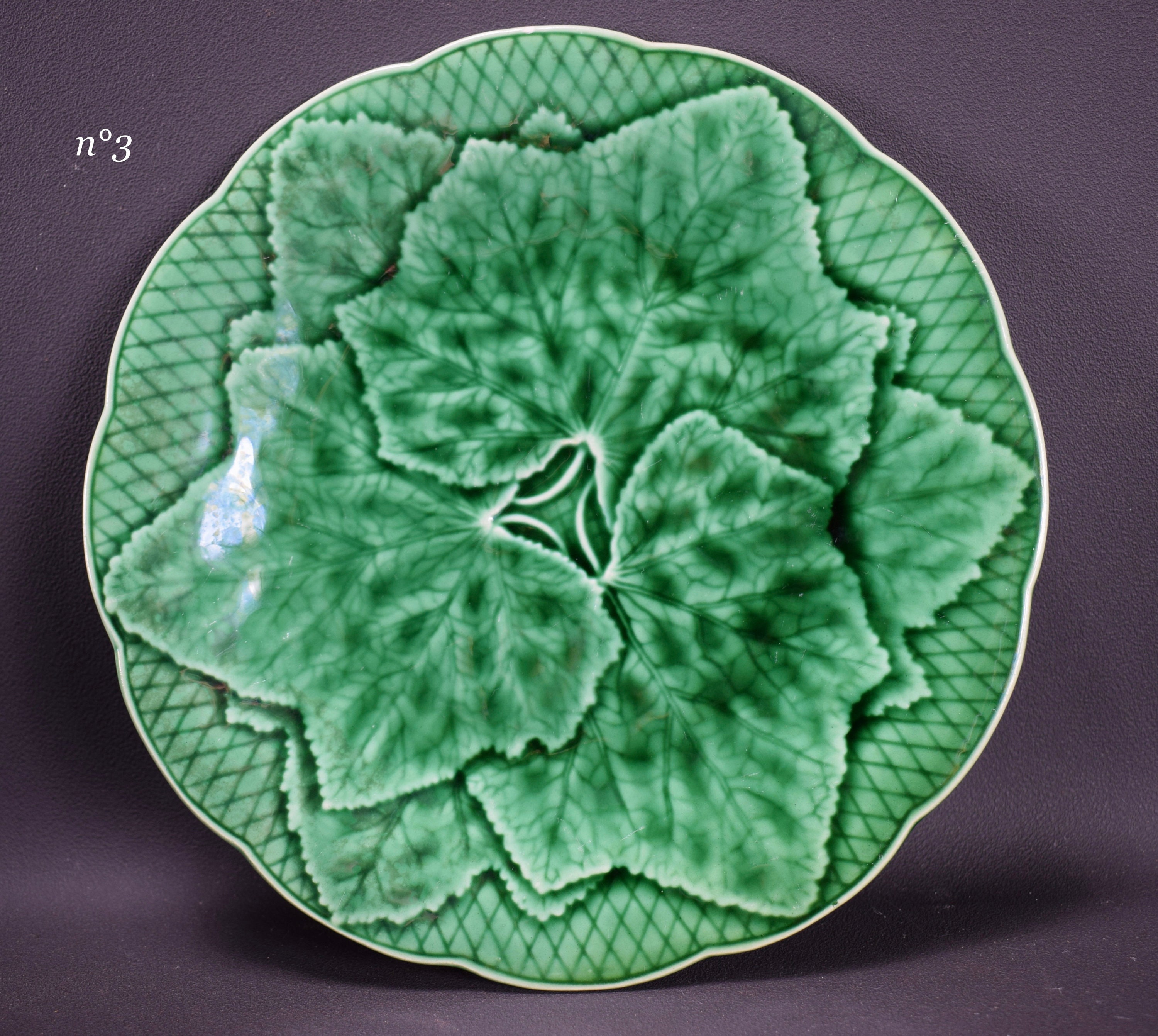 Green Majolica Leaf Plate by Gien Primefleur Garden House - Etsy