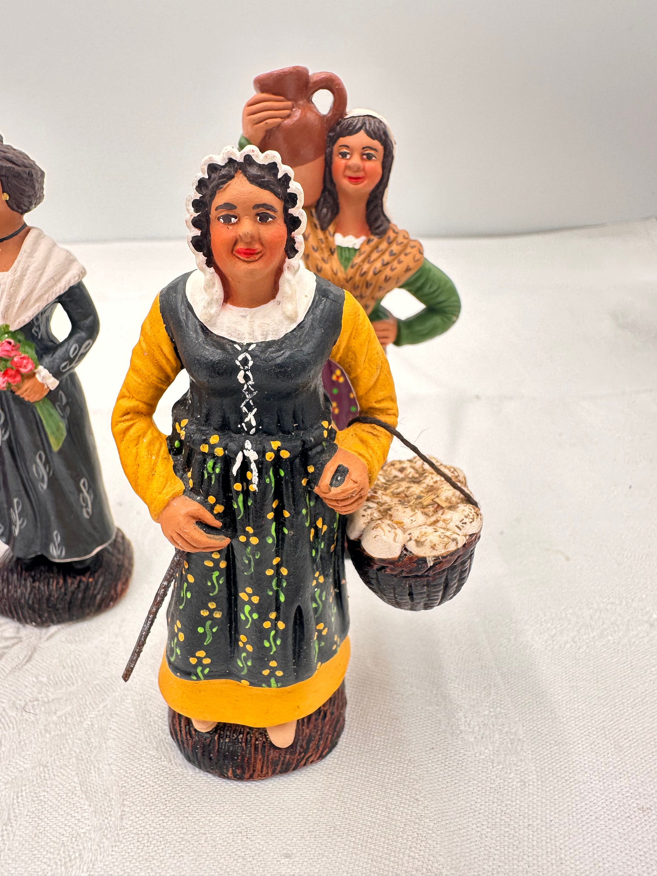 Set of Seven Provençal Nativity Santon Figurines Vintage JL Castelin ...