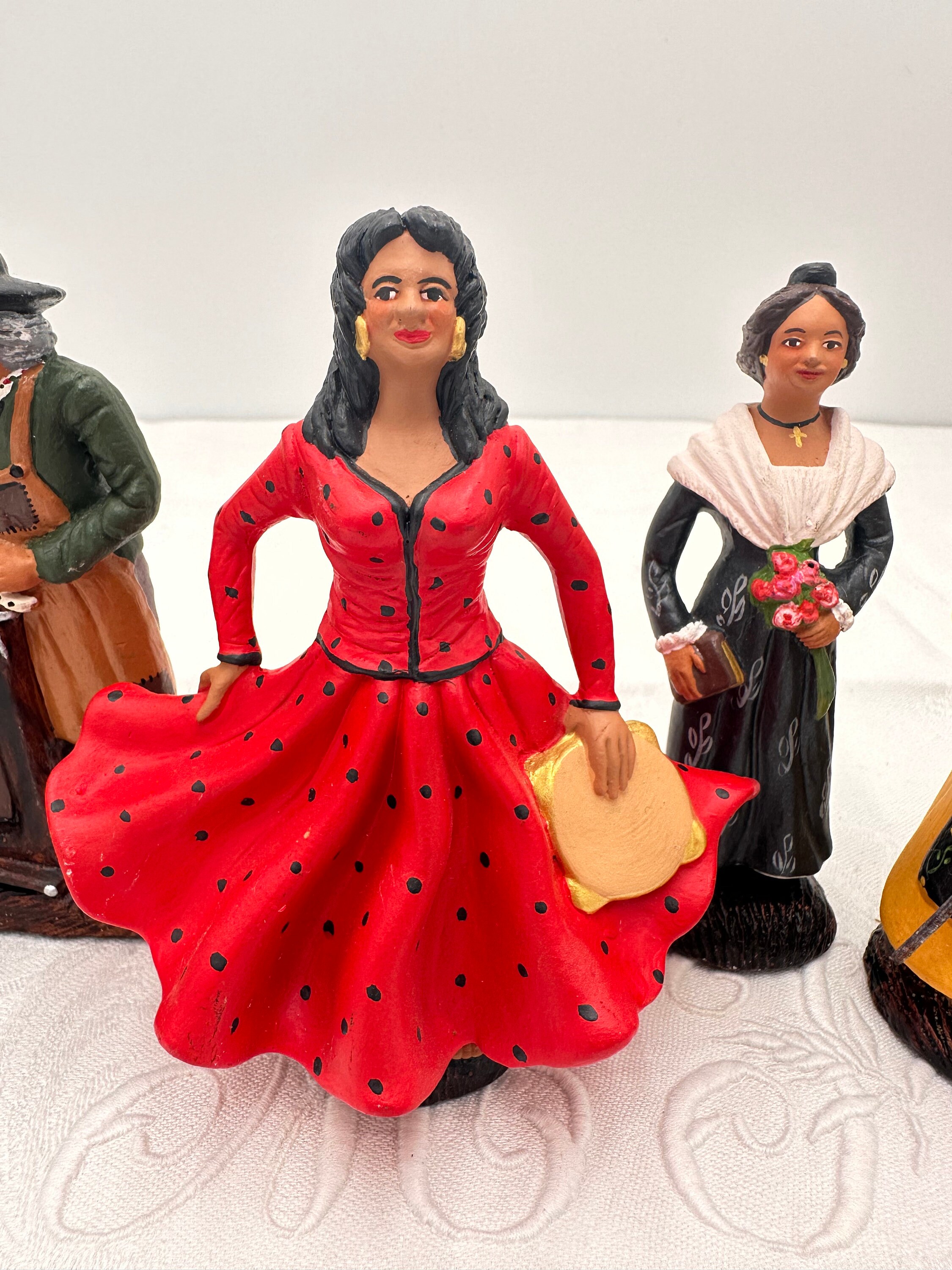 Set of Seven Provençal Nativity Santon Figurines Vintage JL Castelin ...