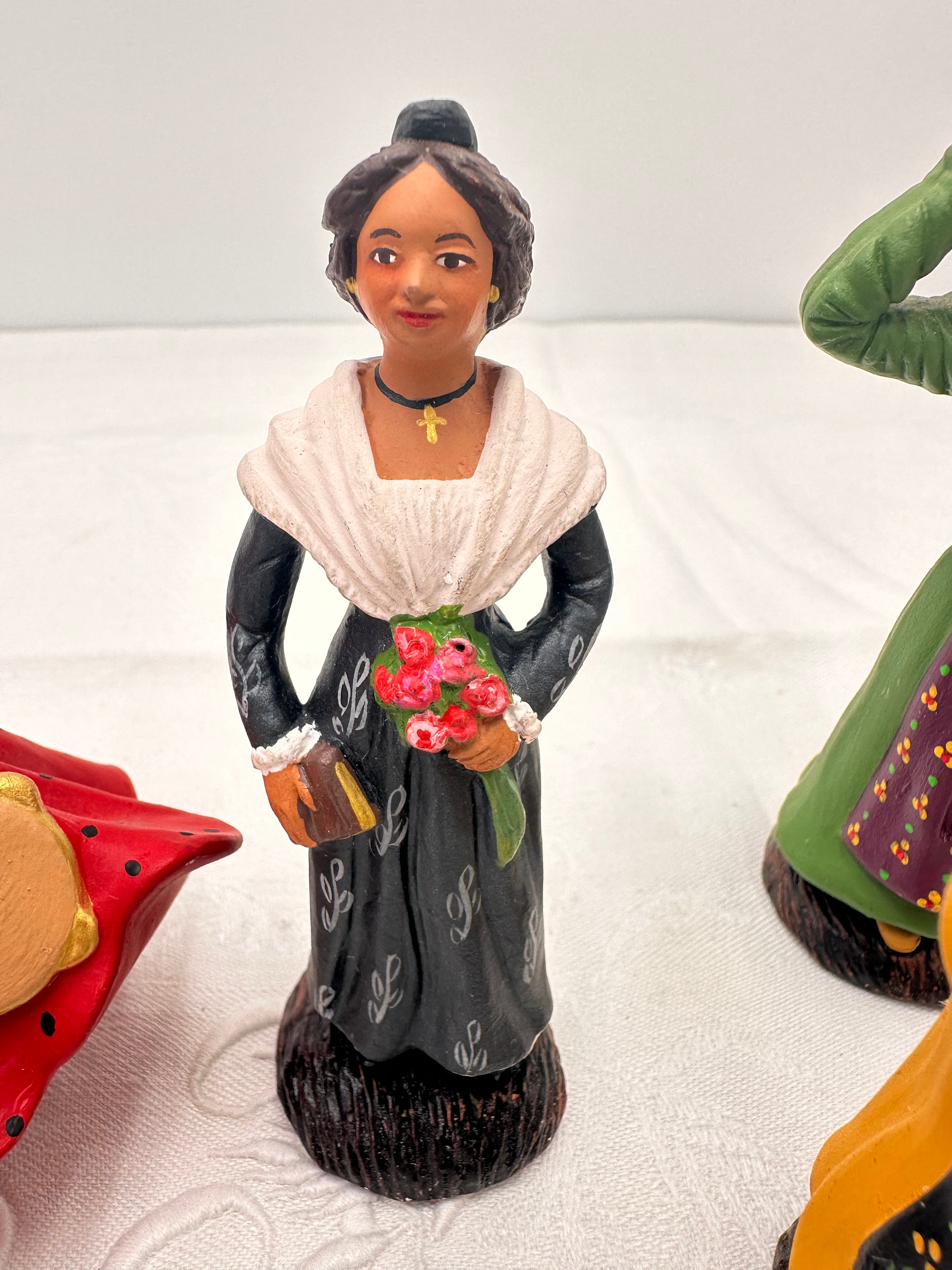 Set of Seven Provençal Nativity Santon Figurines Vintage JL Castelin ...