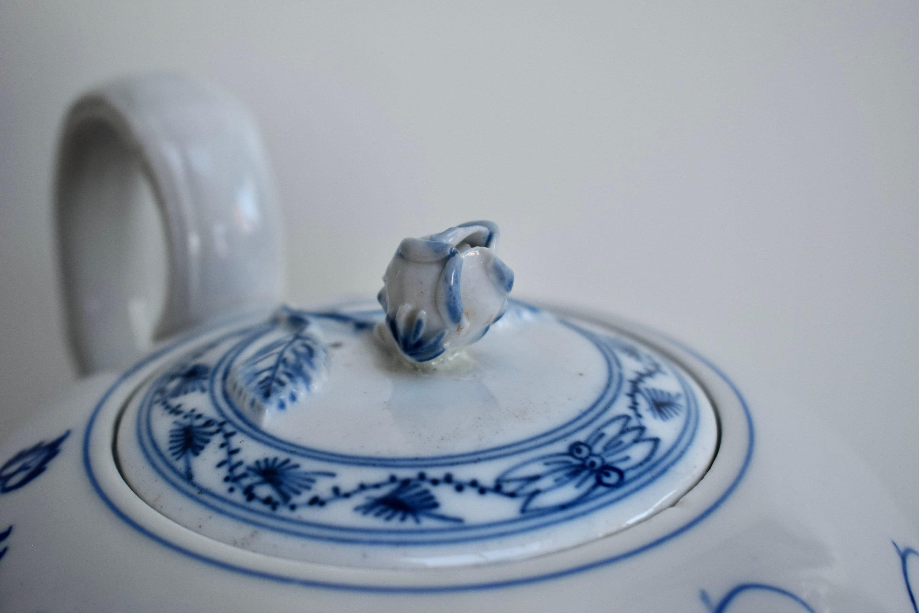 Vintage Meissen Porcelain Blue Onion Teapot Germany Silver Spout - Etsy
