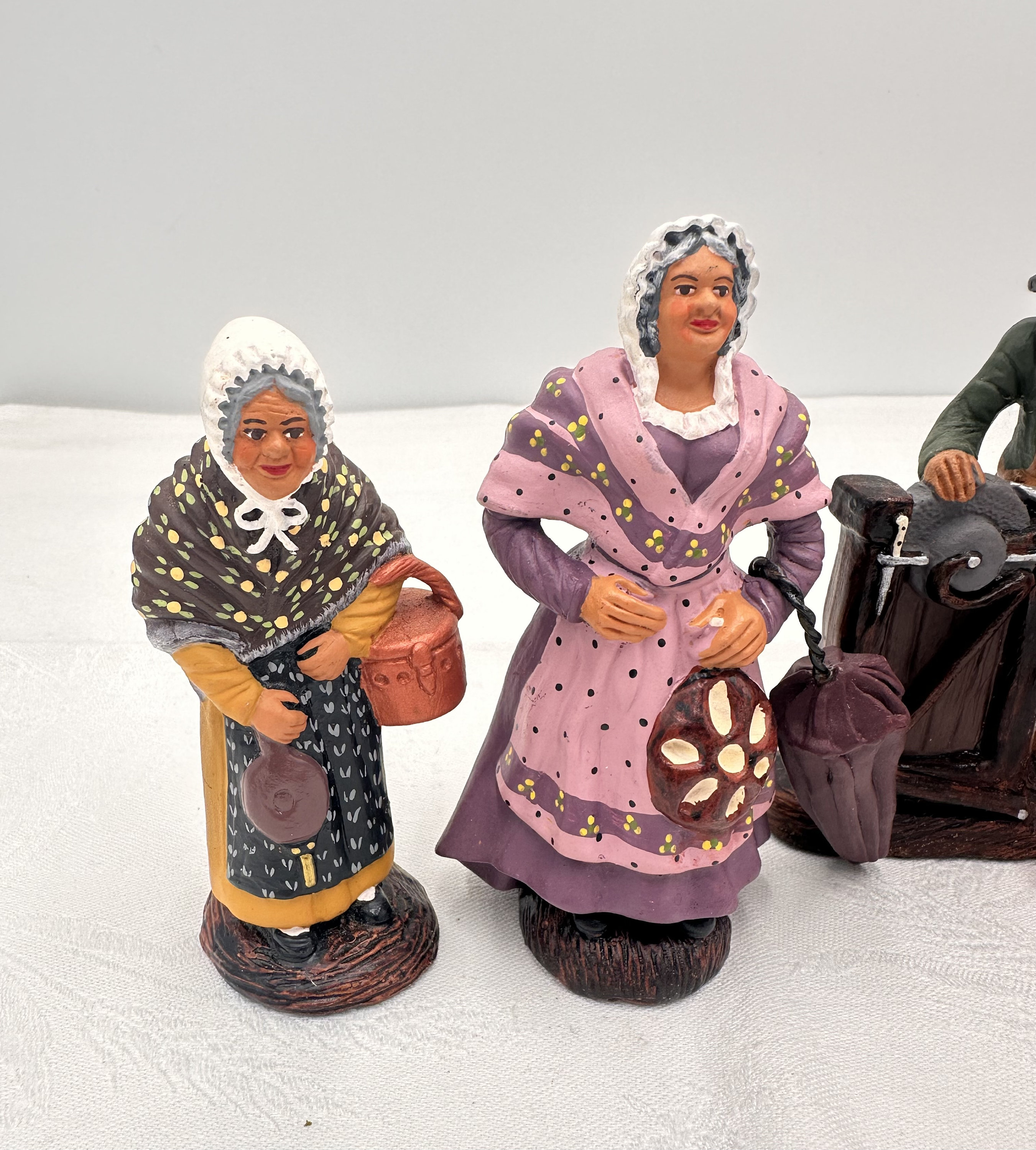 Set of Seven Provençal Nativity Santon Figurines Vintage JL Castelin ...