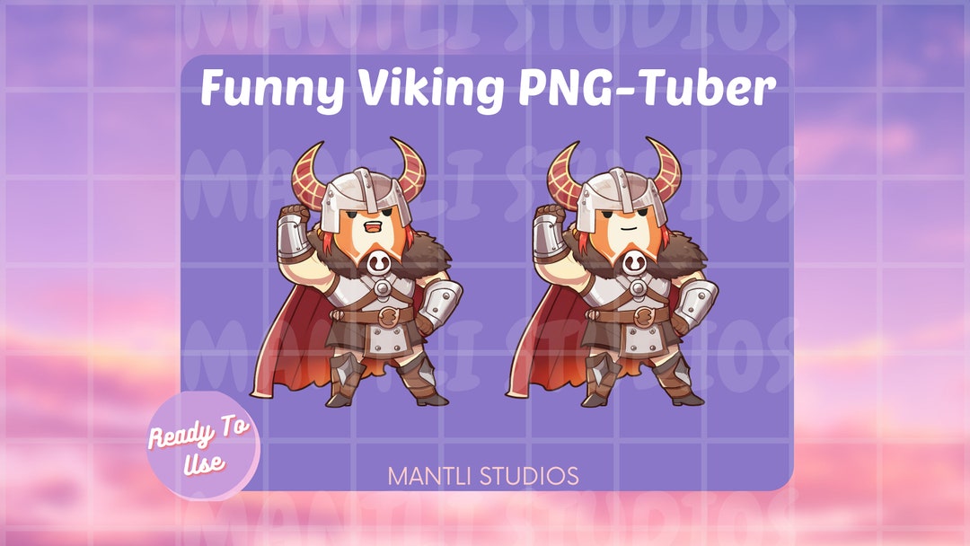 Pngtuber Funny Viking PNG Tuber Kawaii Streaming Avatar Ready to Use ...