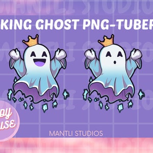 Pngtuber King Ghost PNG Tuber Kawaii Streaming Avatar Ready to Use for ...
