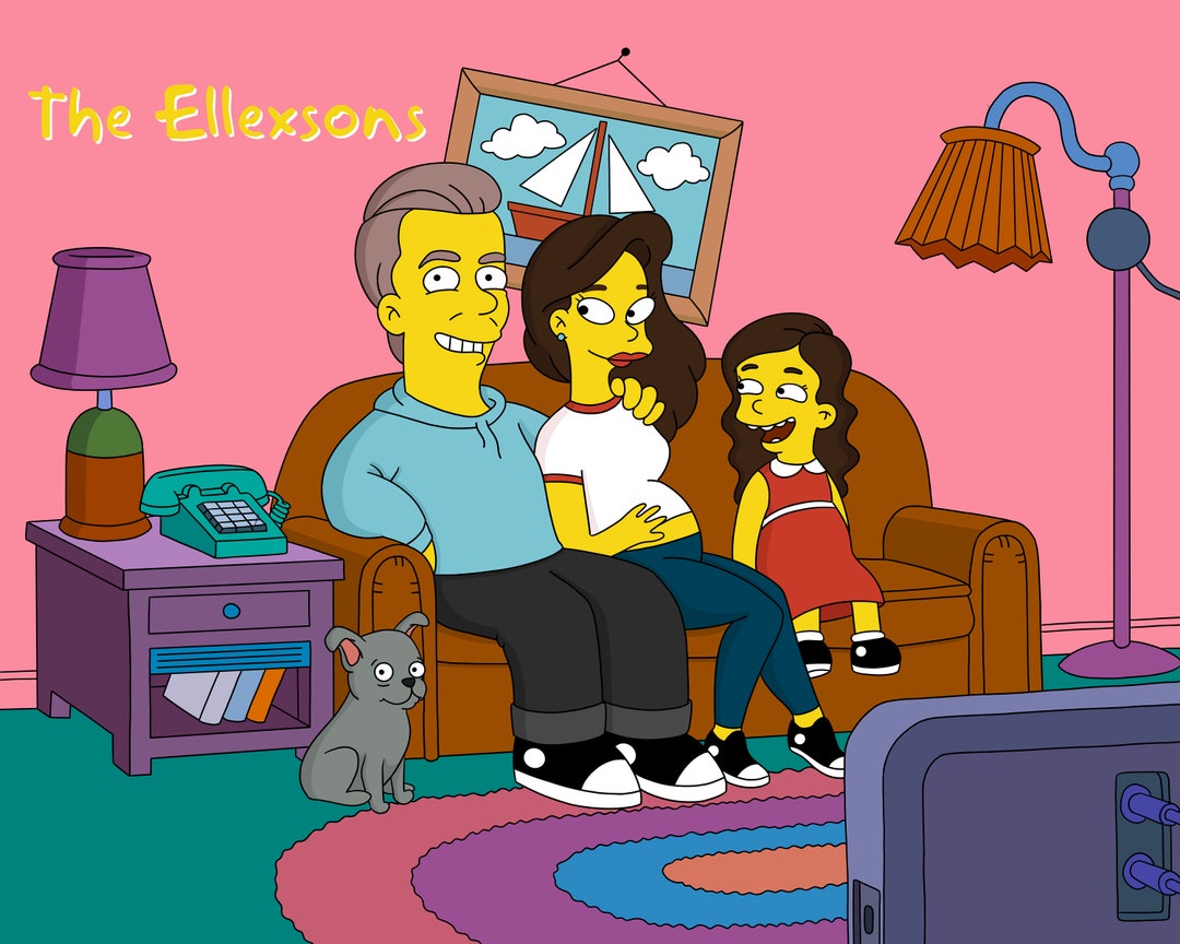 DIGITAL Custom Portrait in the Style of the Simpsons the Simpsons ...