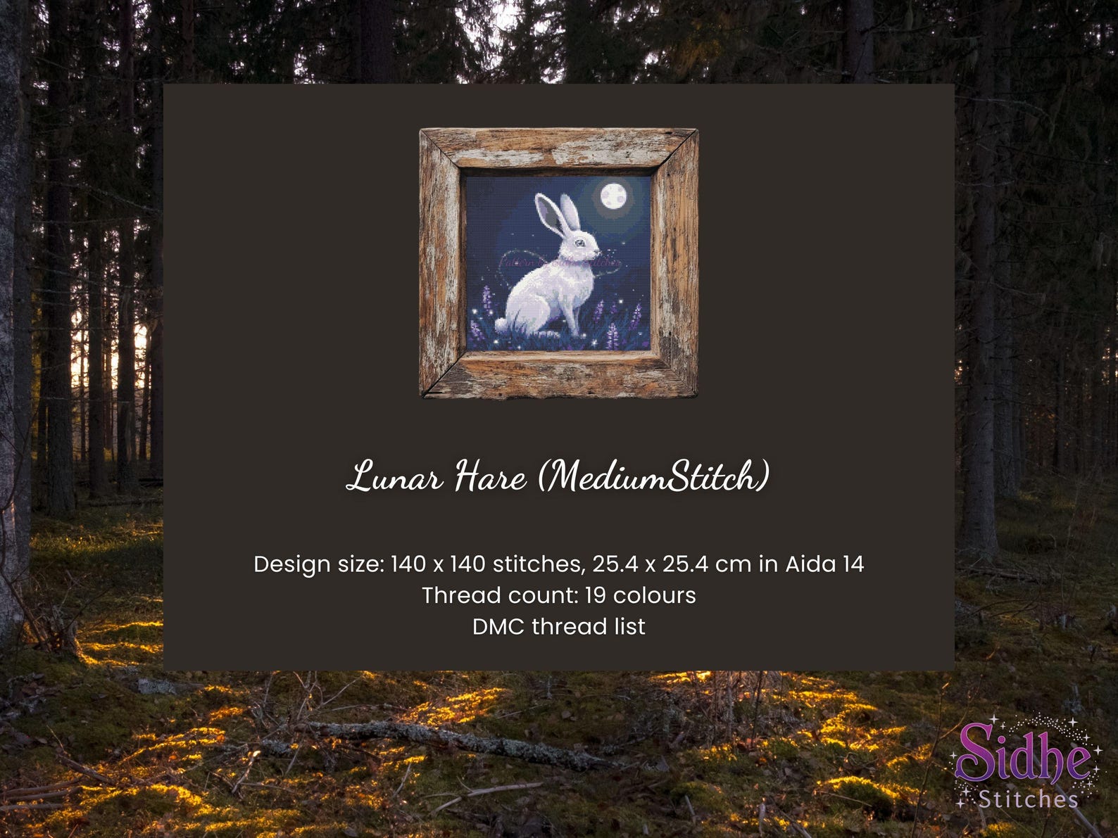 Lunar Hare Cross Stitch Pattern - Celestial Hare, Moon Magic, Spring ...