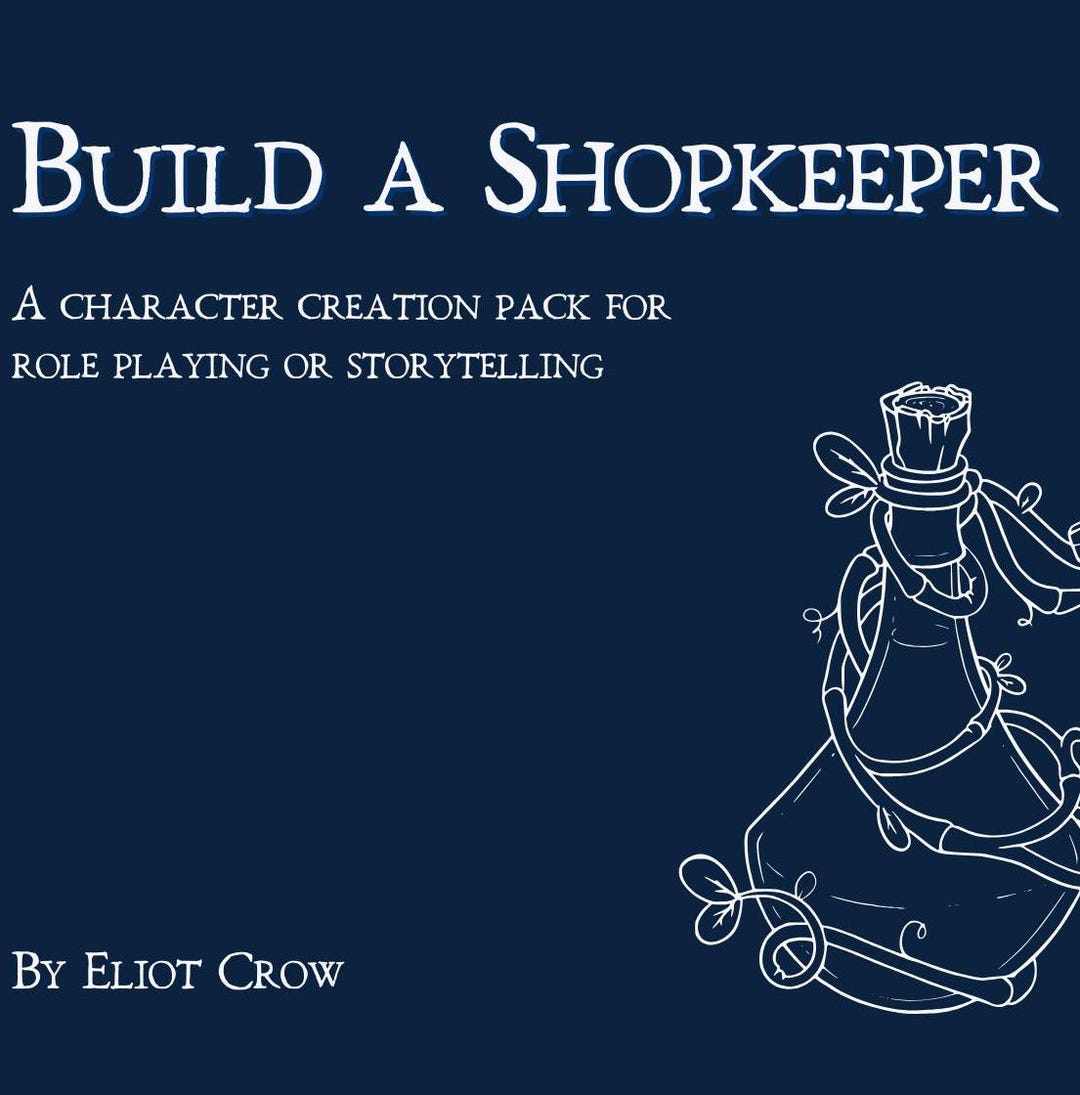 Build a Shopkeeper Character Creation Tool Printable Digital Download ...