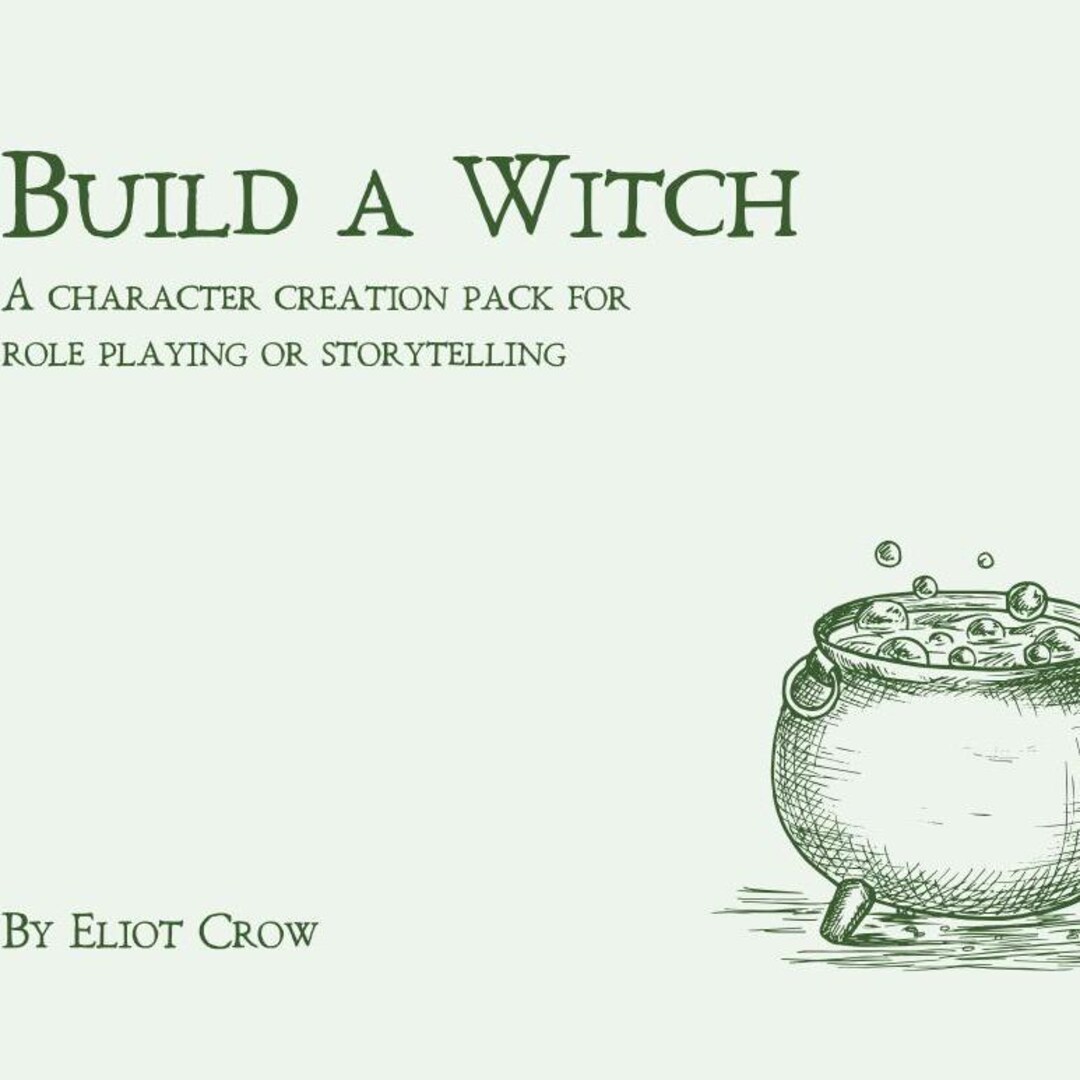 Build a Witch Character Creation Tool Printable Digital Download for ...
