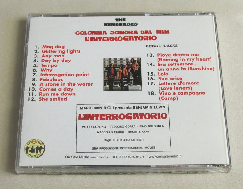 THE RENEGADES – L'interrogatorio CD - Etsy