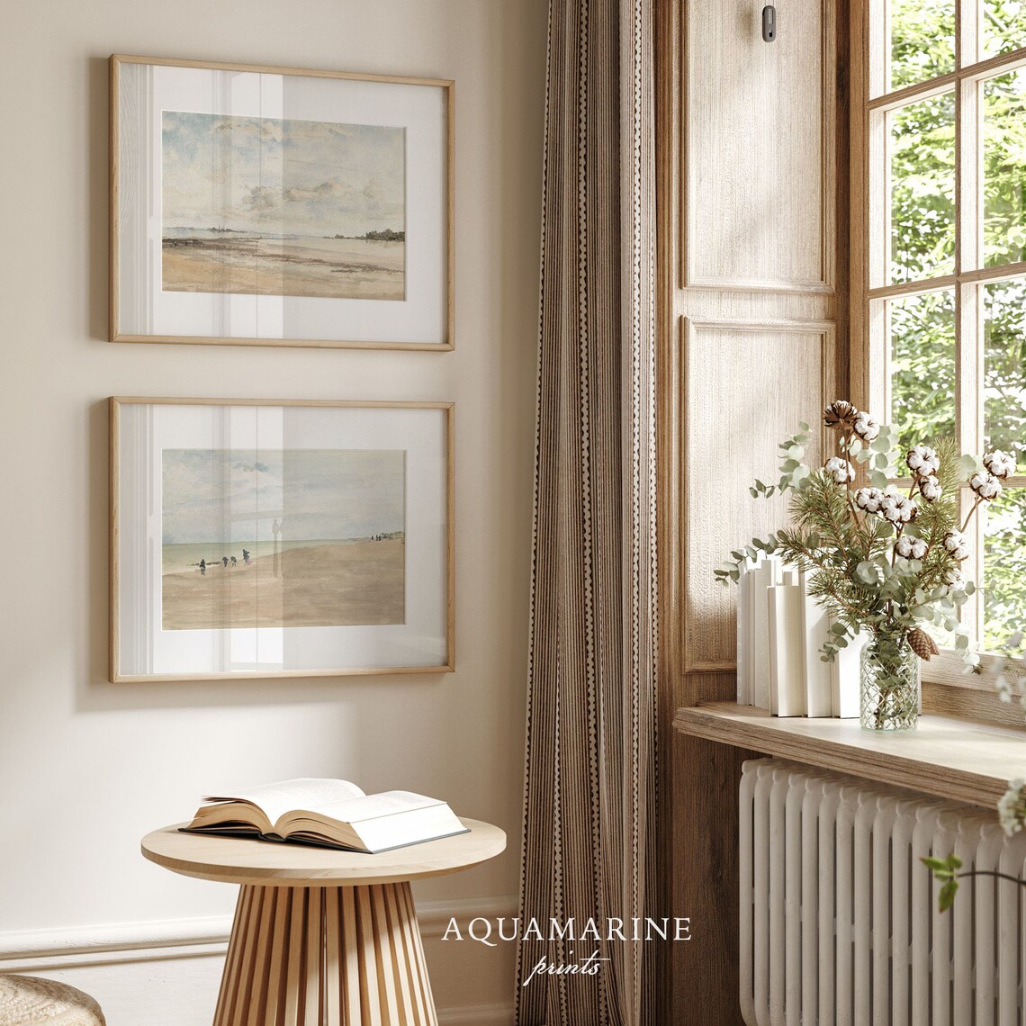 Muted Beach Landscape Print Beach Painting Beach House Wall - Etsy