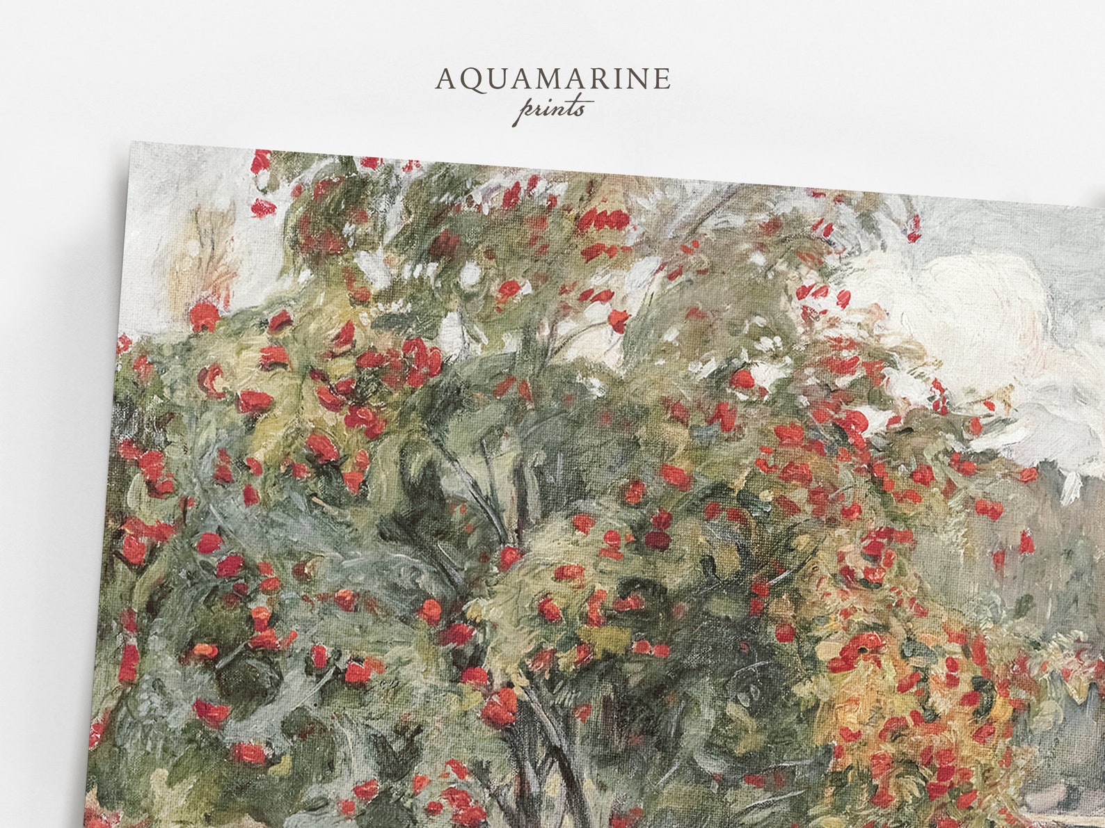 Rowan Tree Art Print, Vintage Summer Painting, Vintage Wall Art ...