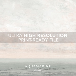 Muted Beach Prints Set of 2, Ocean Beach Painting, Coastal Printable ...