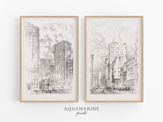 New York Prints Set New York Poster New York City Wall Art - Etsy