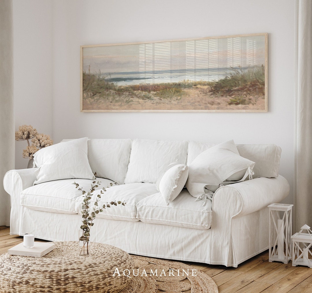 Beach Landscape Poster, Neutral Tones Coastal Wall Art, Beach Cottage ...