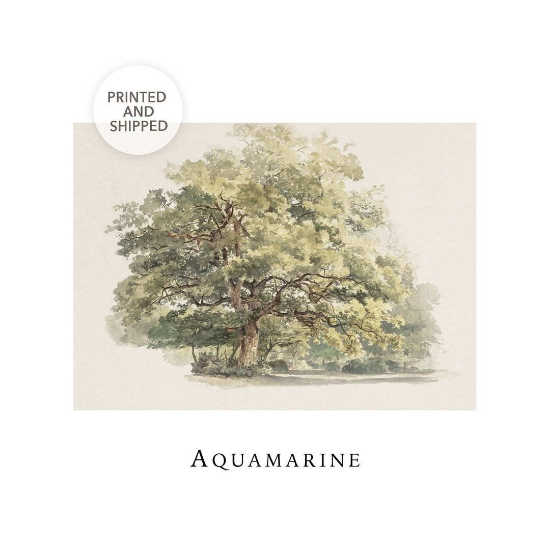 Vintage Tree Painting Oak Tree Print Landscape Wall Art - Etsy