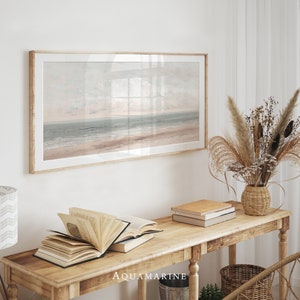 Neutral Beach Landscape Print, PRINT & SHIP, Horizontal Coastal Wall ...