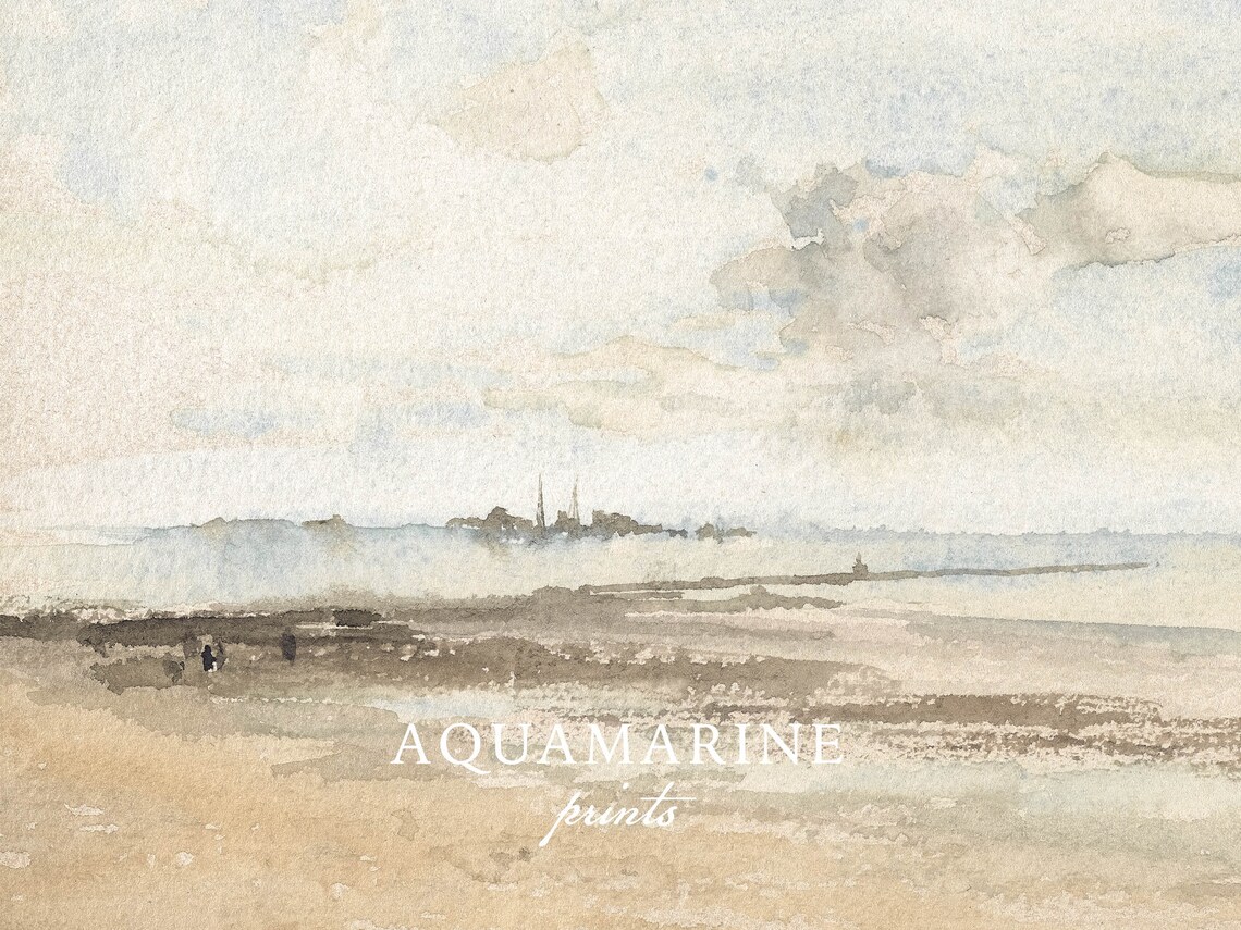 Muted Beach Prints Set Beach Painting Beach House Wall Art - Etsy