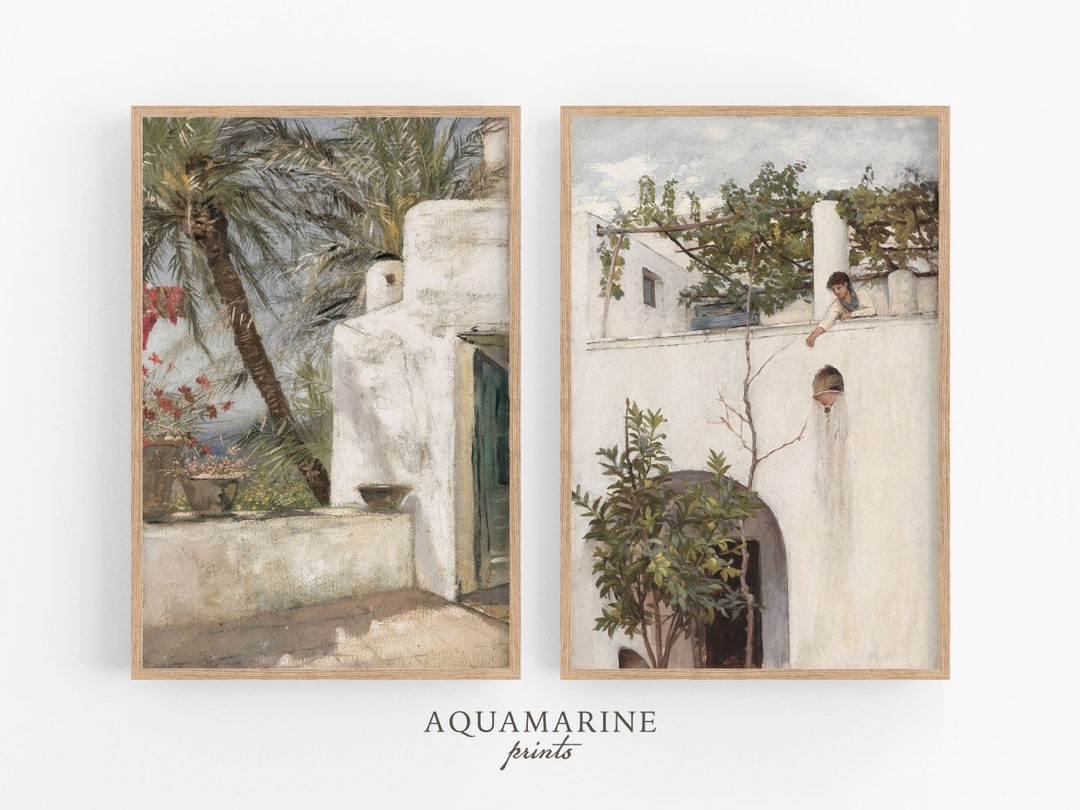 Capri Prints Set Antique Capri Paintings Antique Italy Wall - Etsy