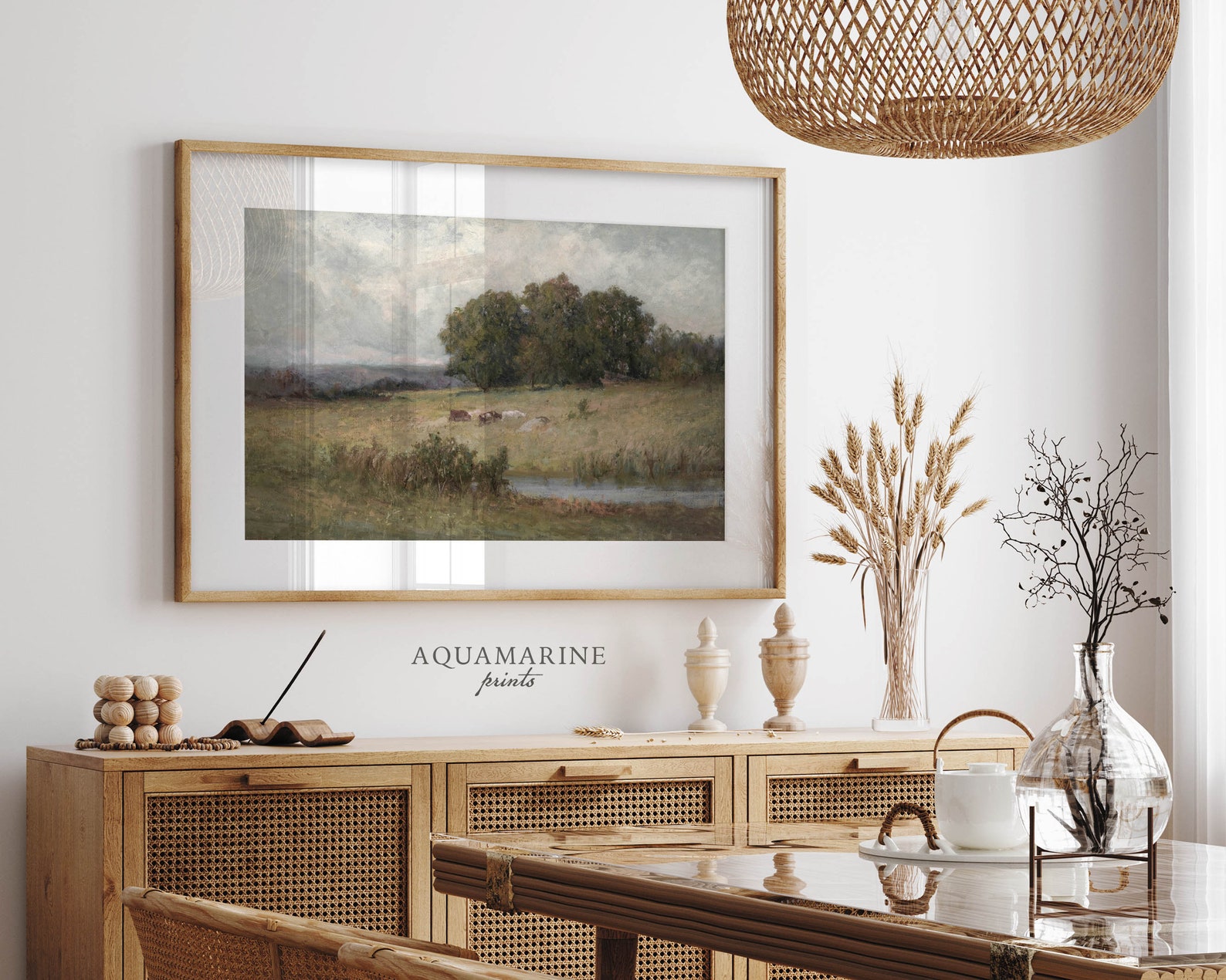 Country Wall Art Landscape Painting Farmhouse Wall Art - Etsy