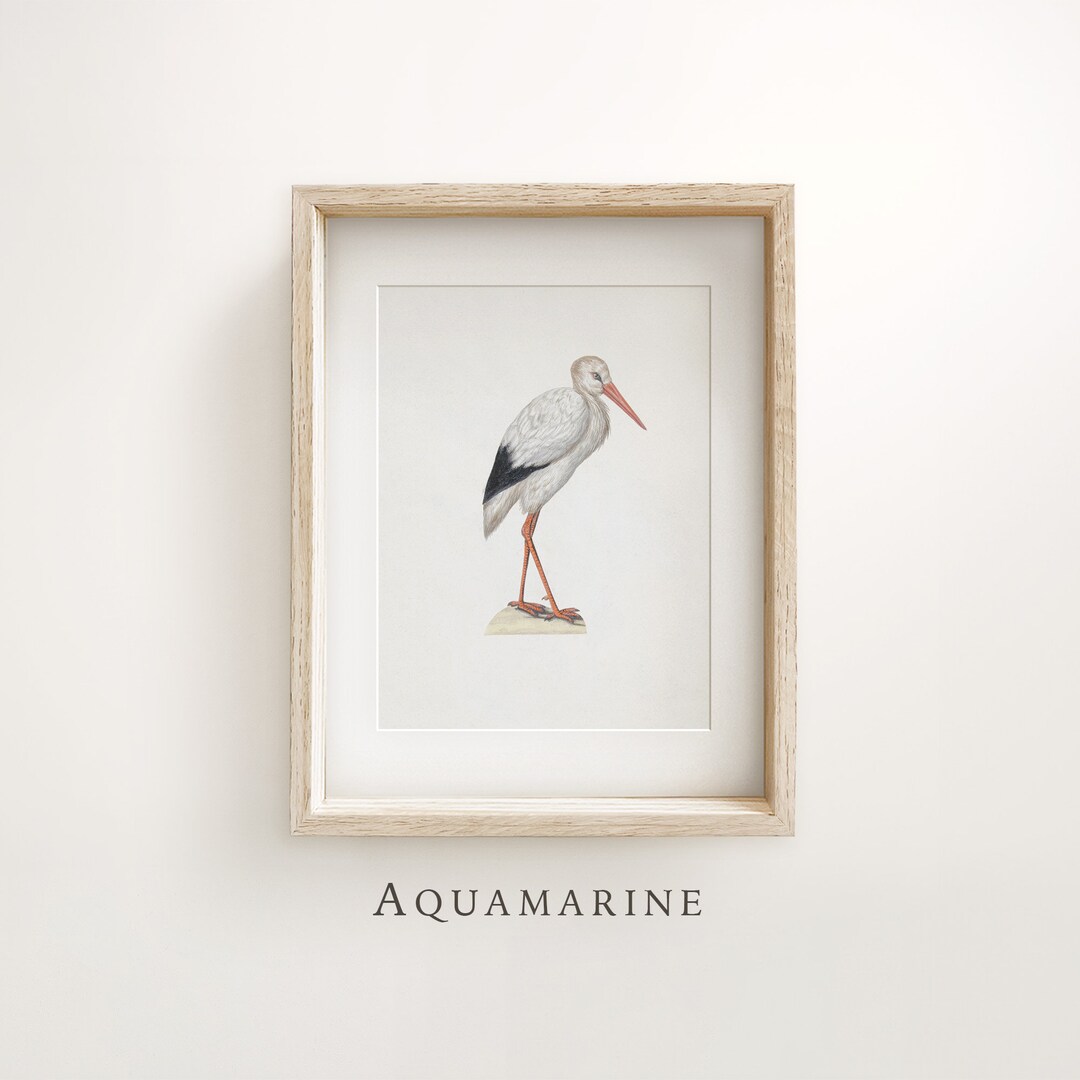 Vintage Nursery Print, Nursery Wall Art, Animal Nursery Decor, Stork ...