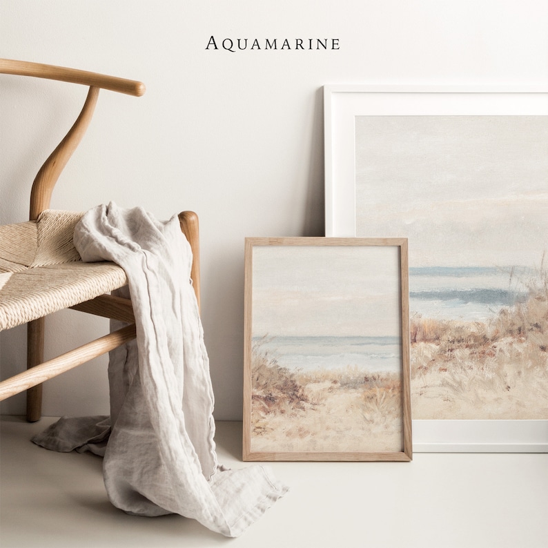 Neutral Beach Set of 2 Prints, Coastal Wall Art, PRINT & SHIP, Muted ...