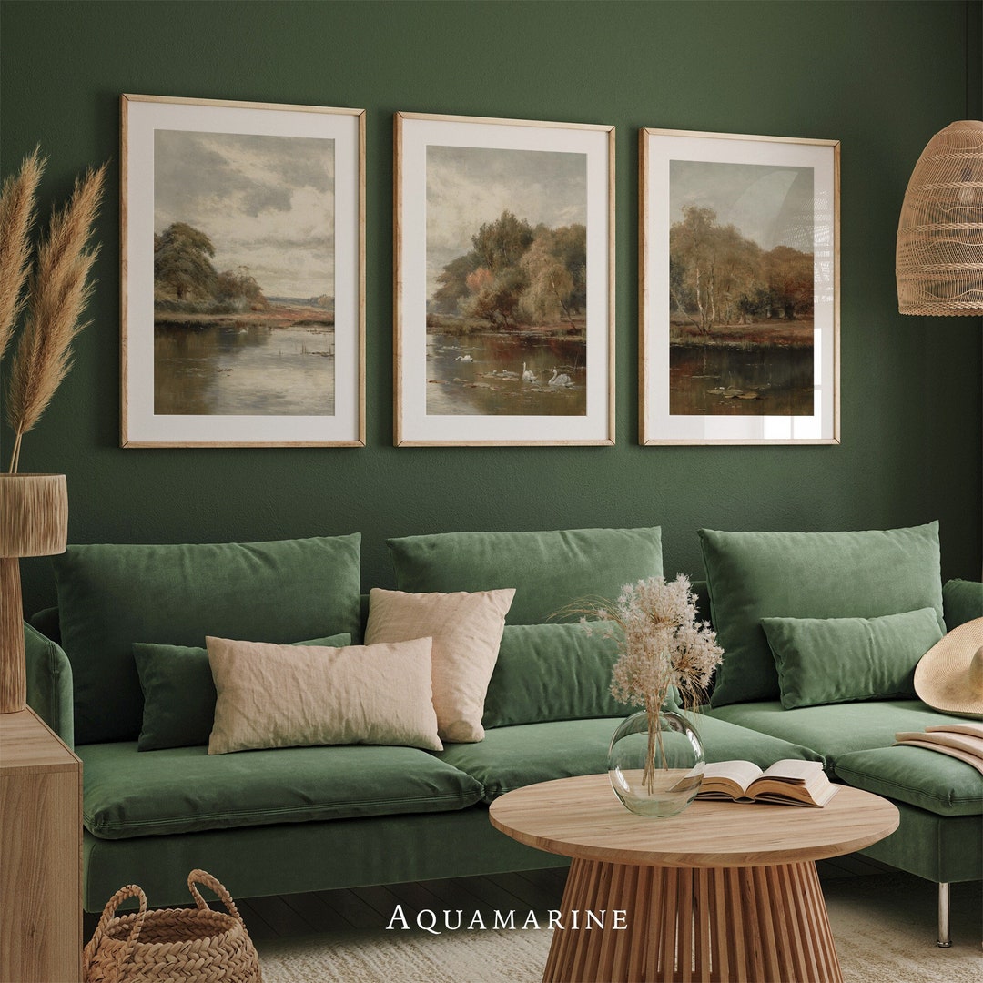 Landscape Set of 3 Prints, Living Room Wall Art, Above the Couch Print ...