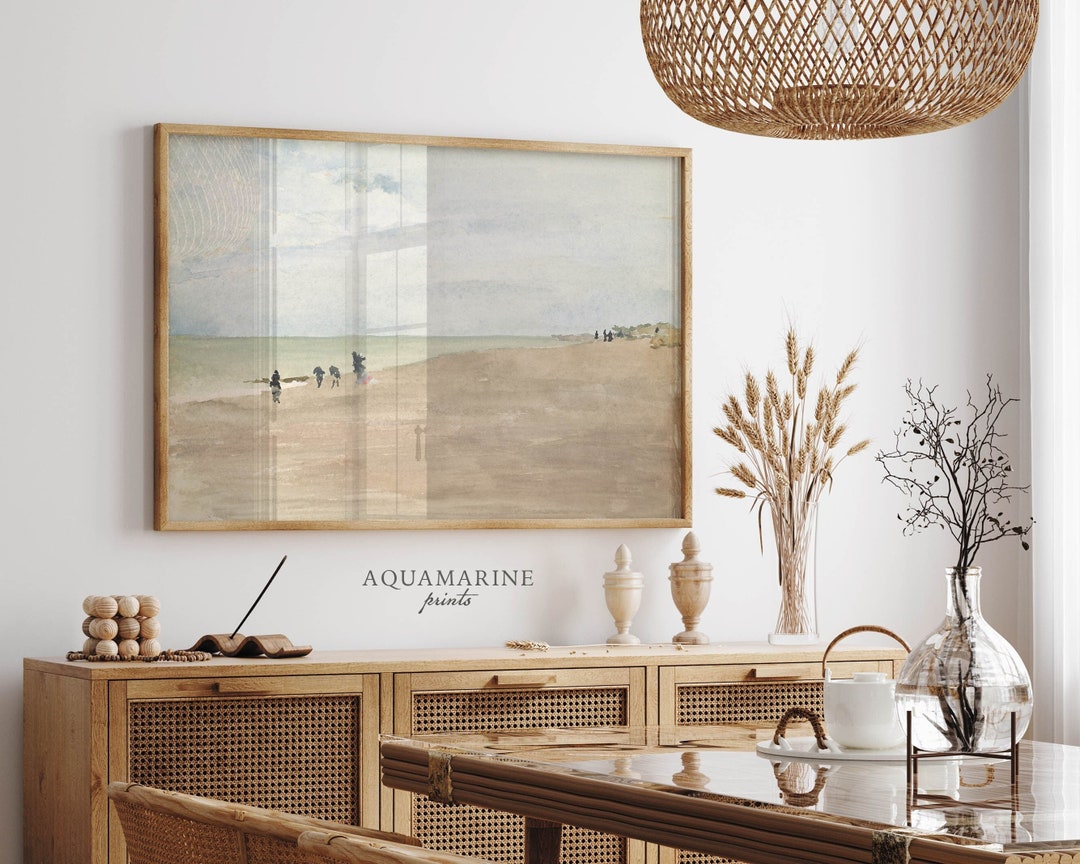 Coastal Wall Art Muted Beach Painting Beach House Wall Art - Etsy