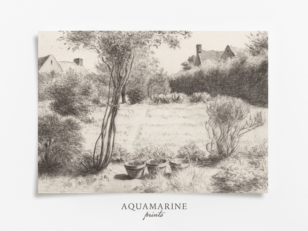 Spring Garden Wall Art Spring Landscape Wall Art Gardening - Etsy