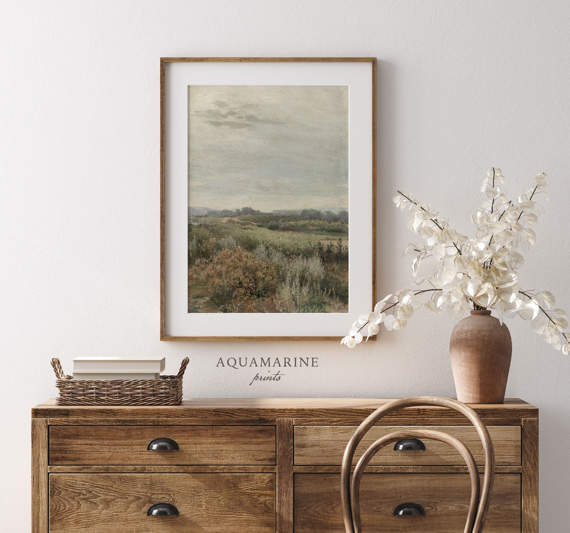 Landscape Painting Country Landscape Wall Art Vintage - Etsy