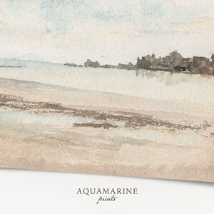 Neutral Coastal Wall Art, Muted Beach Prints Set of 3, Beach Painting ...