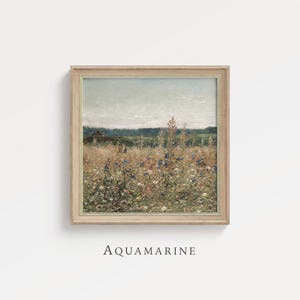 Landscape Wall Art, Square Landscape Painting, Cottage and Farmhouse ...