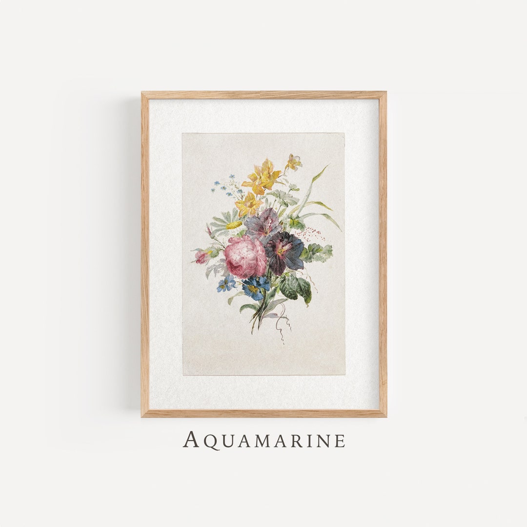 Spring Wall Art, Spring Flowers Art Print, Vintage Wall Art, Farmhouse ...