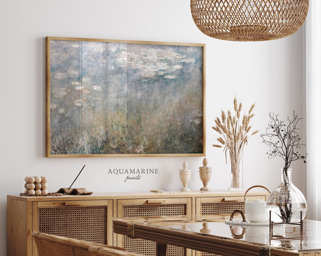 Water Lilies Print, Water Lilies Painting, Vintage Wall Art, Spring ...