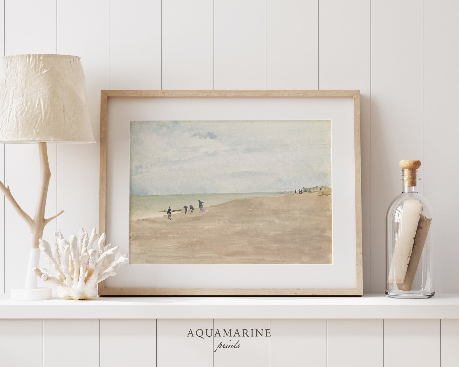 Coastal Wall Art Muted Beach Painting Beach House Wall Art - Etsy