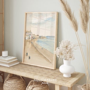 Muted Beach Set of 3 Prints, Minimalist Coastal Wall Art, Neutral ...