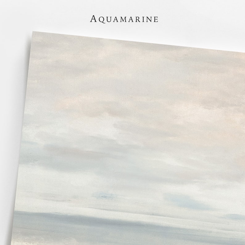Muted Beach Landscape Print Set: Coastal Wall Art (digital Download ...