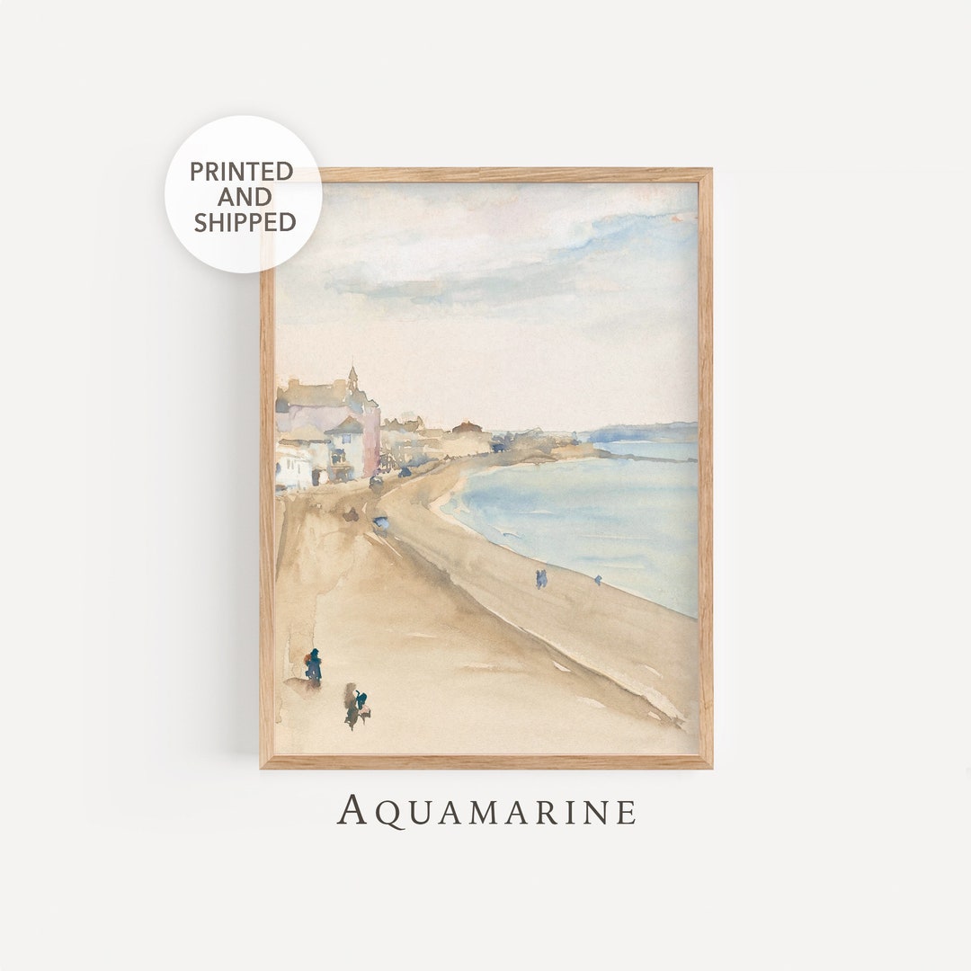 Muted Beach Landscape Print, Beach Painting, PRINT & SHIP, Neutral ...