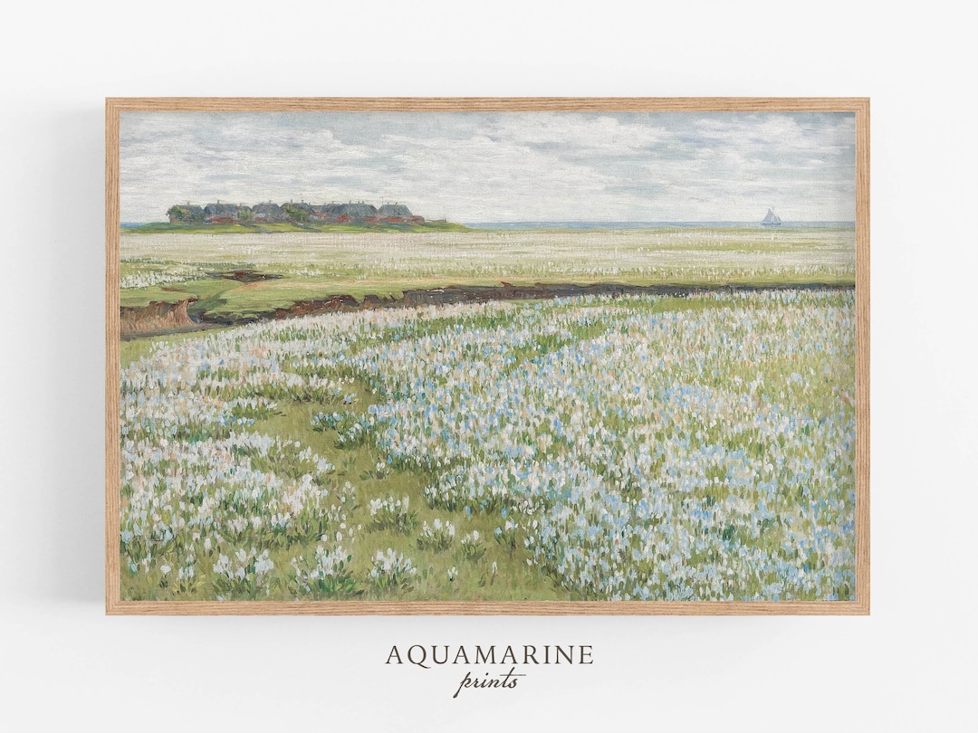 Spring Meadow Print Spring Painting Landscape Wall Art - Etsy