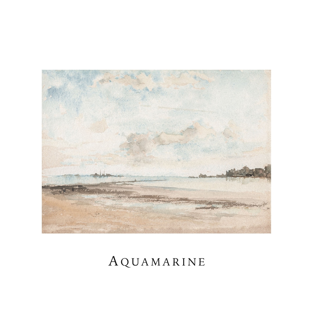 Muted Beach Landscape Print Beach Painting Beach House Wall - Etsy
