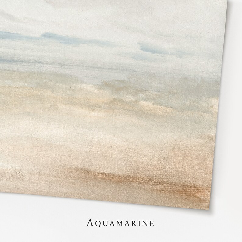 Muted Beach Landscape Print Set: Coastal Wall Art (digital Download ...