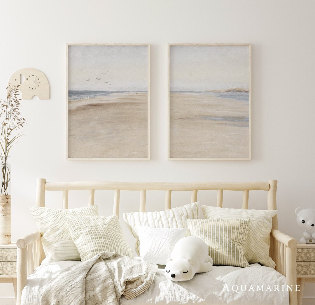 Coastal Set of 2 Prints, Coastal Wall Art, Minimalist Beach Prints ...