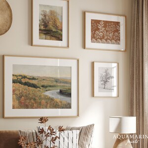 Fall Gallery Wall Art, Landscape Wall Gallery Set, Fall Paintings ...