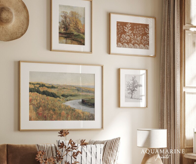 Fall Gallery Wall Art Landscape Wall Gallery Set Fall - Etsy