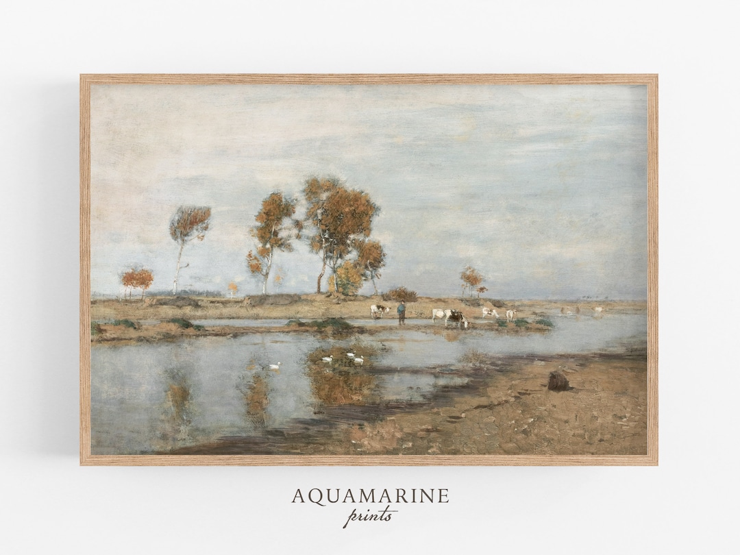 River Landscape Print River Painting Autumn Countryside - Etsy