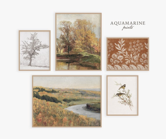 Fall Gallery Wall Art Landscape Wall Gallery Set Fall - Etsy