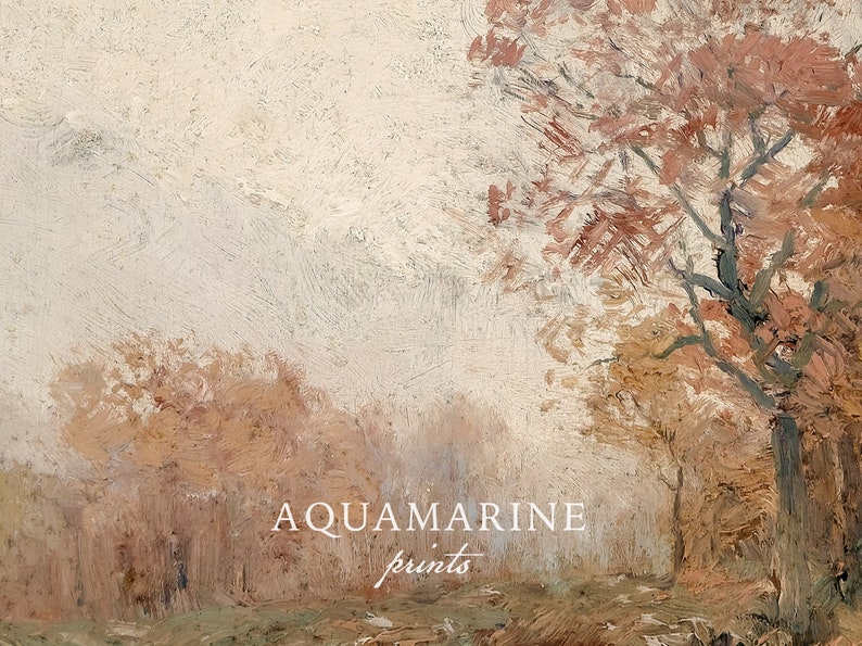 Fall Landscape Wall Art Vintage Fall Country Painting Fall - Etsy