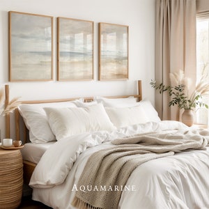 Muted Beach Landscape Print Set: Coastal Wall Art (digital Download ...