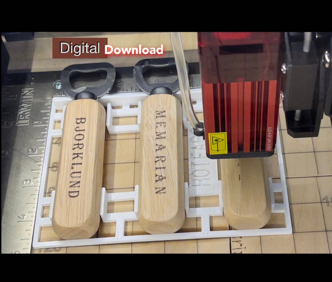 Laser Bottle Opener Holder Jig/laser Template - STL File (for 3d Print) Download. Ortur Laser ...